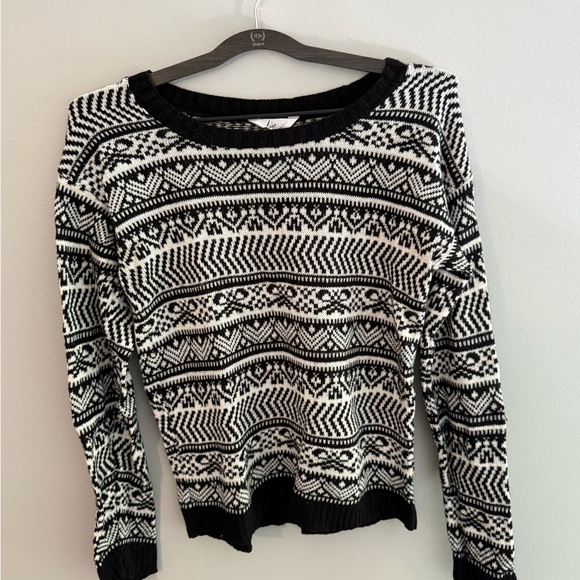 Kirna Zabete | Sweaters | Kirna Zabete Black And White Geometric ...